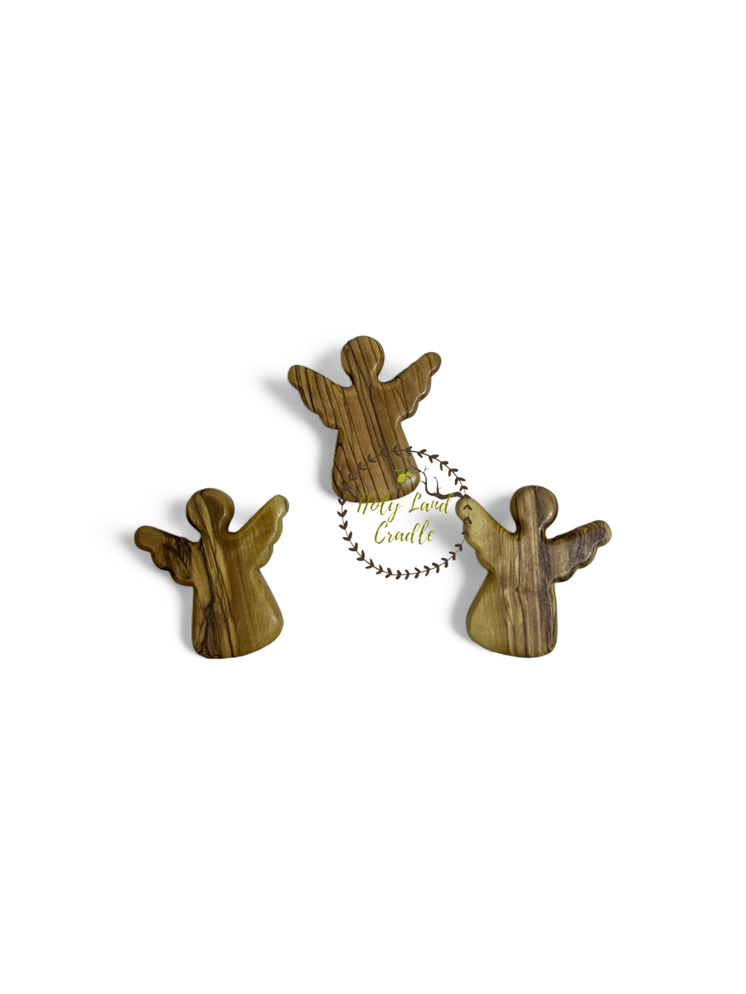 Olive Wood Angel Magnet – Holy Land Cradle